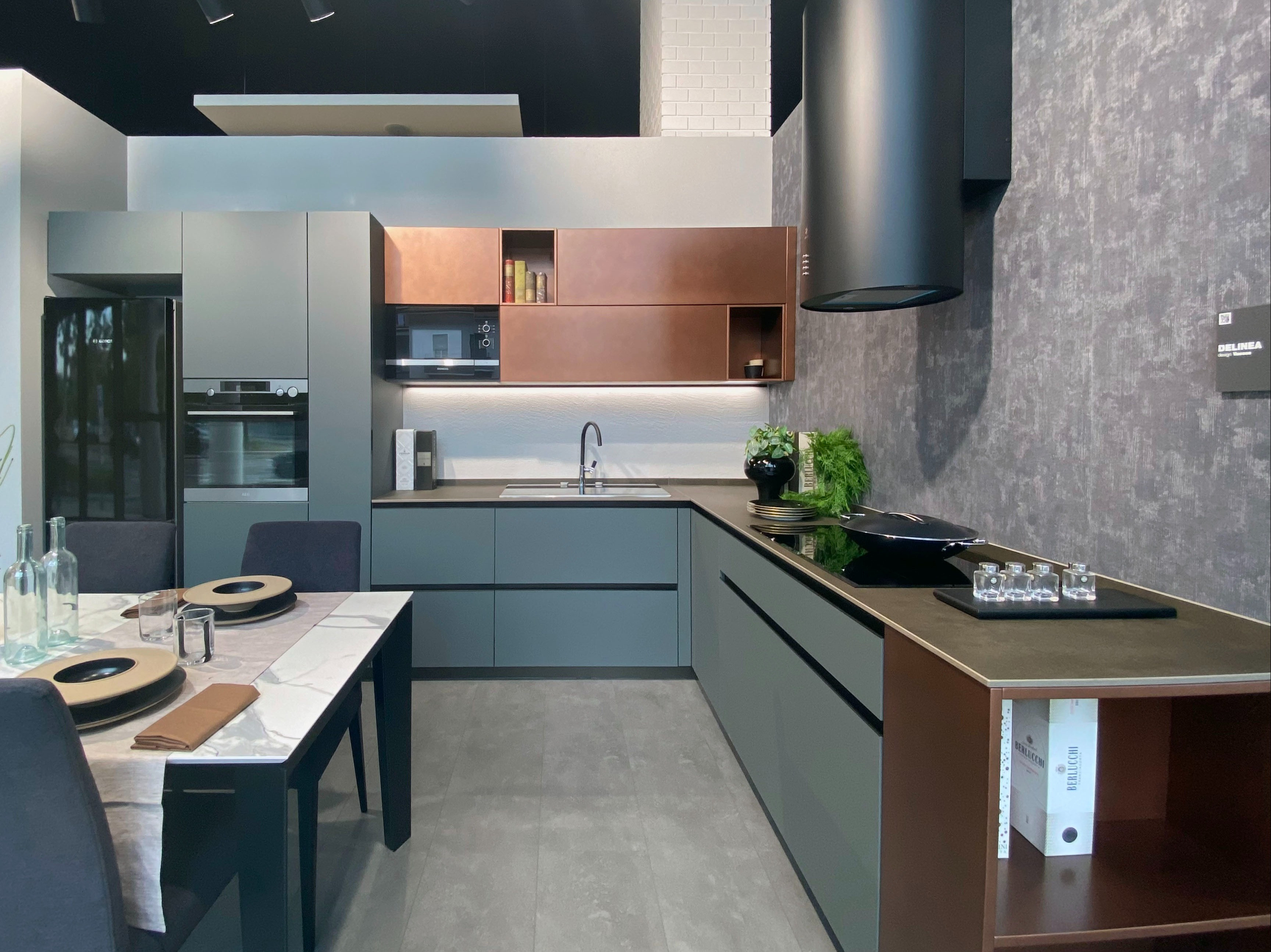 Cucina Delinea Fenix Verde Comodoro | Scavolini Store Modena