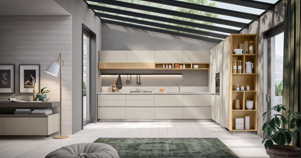 Open kitchen wall units or closed modules with doors | Scavolini Magazine